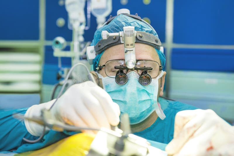 Surgeon with Magnification Loops Stock Photo - Image of profession ...