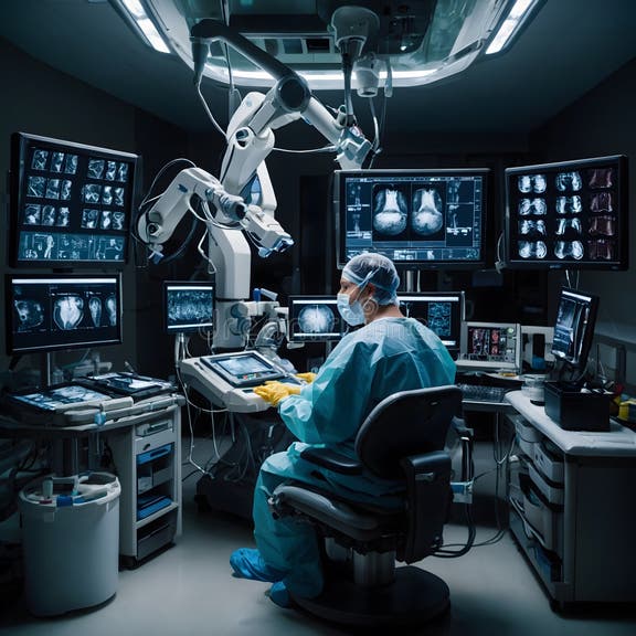Surgeon Performing Complex Surgery Using Robotic Surgical System in ...