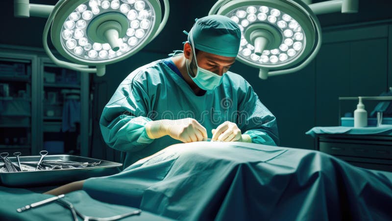 Surgeons Performing Operation in Modern Operating Room Stock Image ...