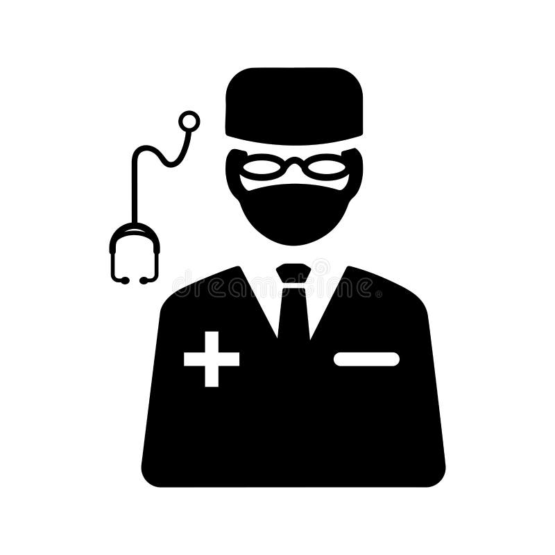 Surgeon, Physician, Doctor Icon / Black Vector Graphics Stock Vector ...