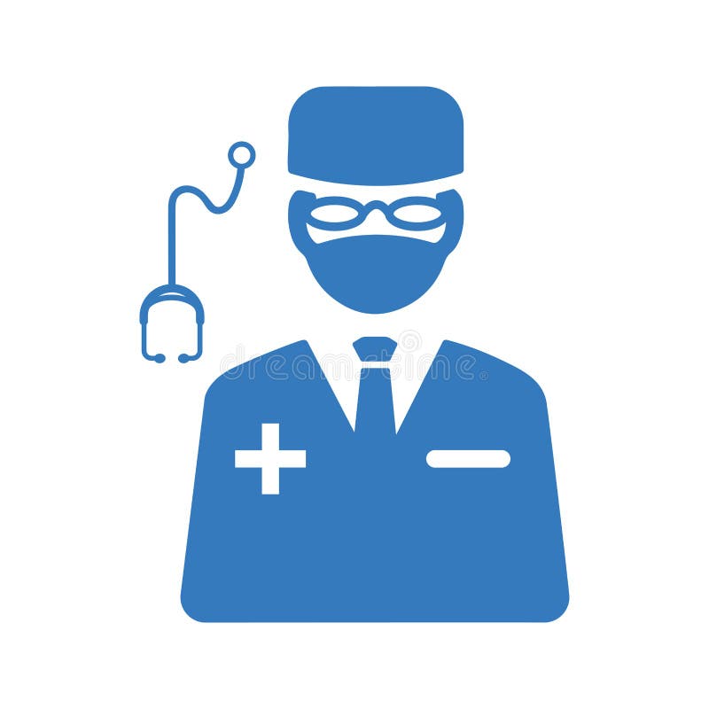 Surgeon, Physician, Doctor Icon / Blue Vector Graphics Stock Vector ...