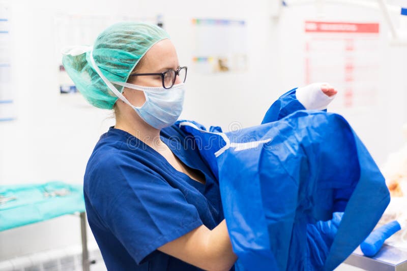 Surgeon Preparing for Surgery Stock Photo - Image of occupation ...