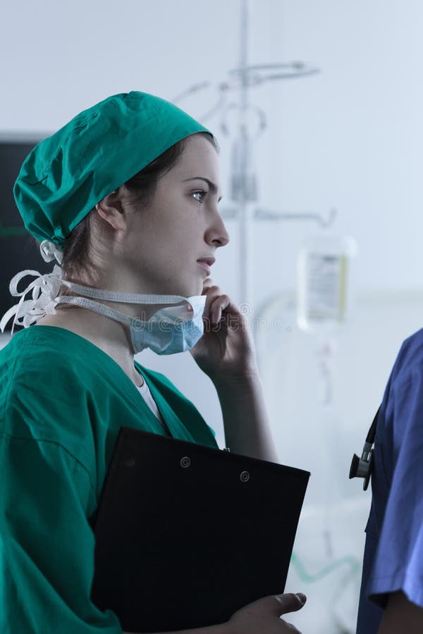 Surgeon Sad after Unsuccessful Operation Stock Image - Image of rack ...