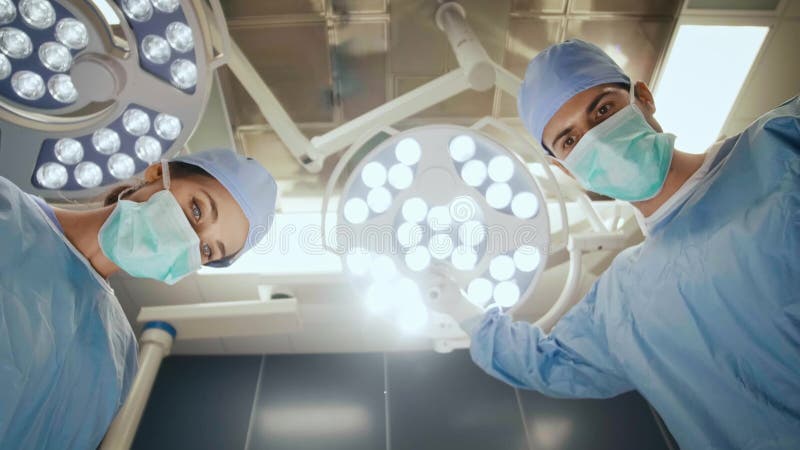 Surgeon Setting the Surgical Light during an Operation Stock Video ...