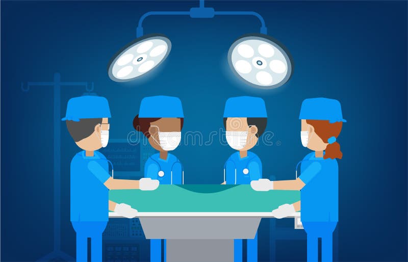 Surgeon Team in Surgery Room Stock Vector - Illustration of expertise ...