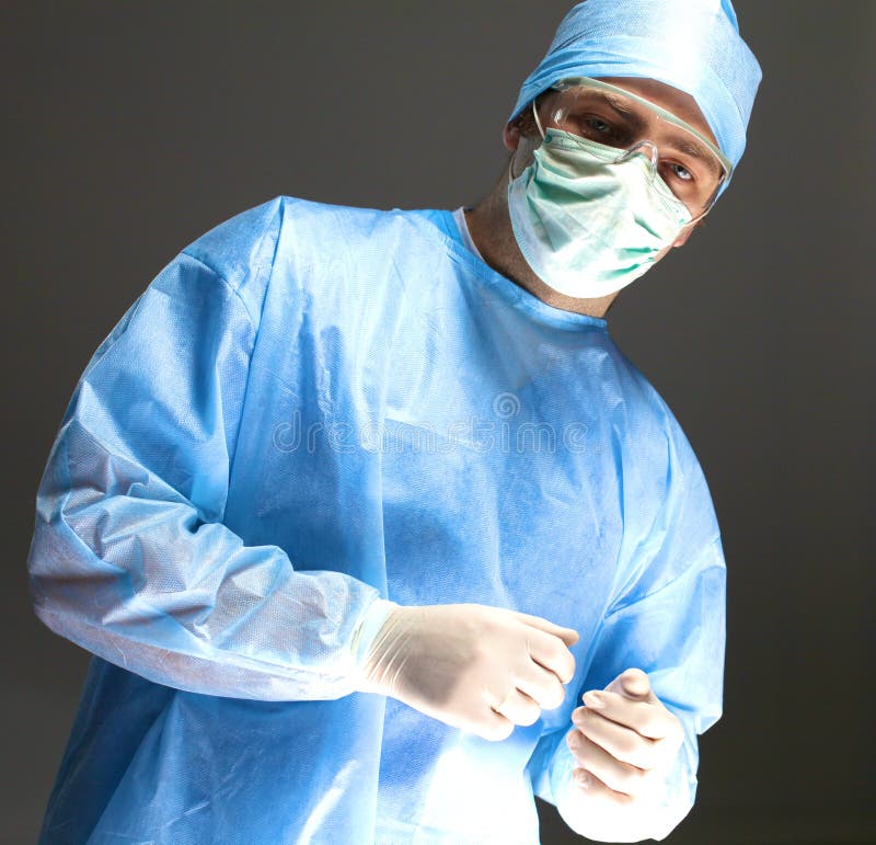 Surgeon in Uniform Close-up Ready To Step Stock Photo - Image of ...