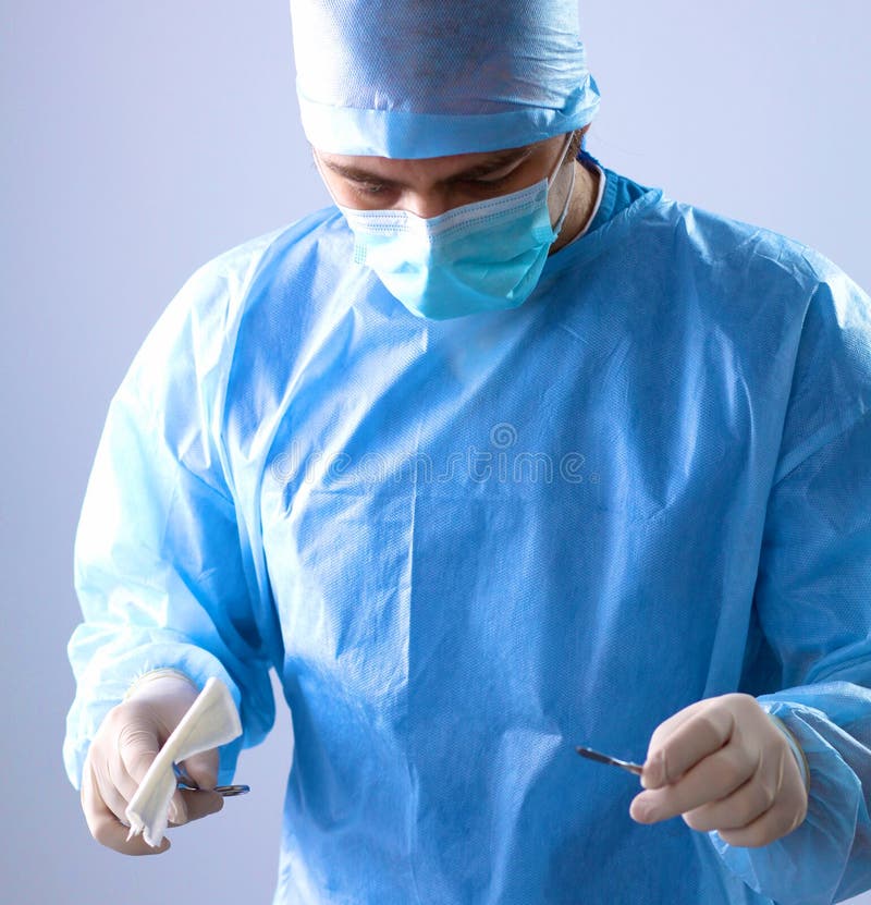 Surgeon In Uniform Close-up Ready To Step Stock Photo - Image of color ...