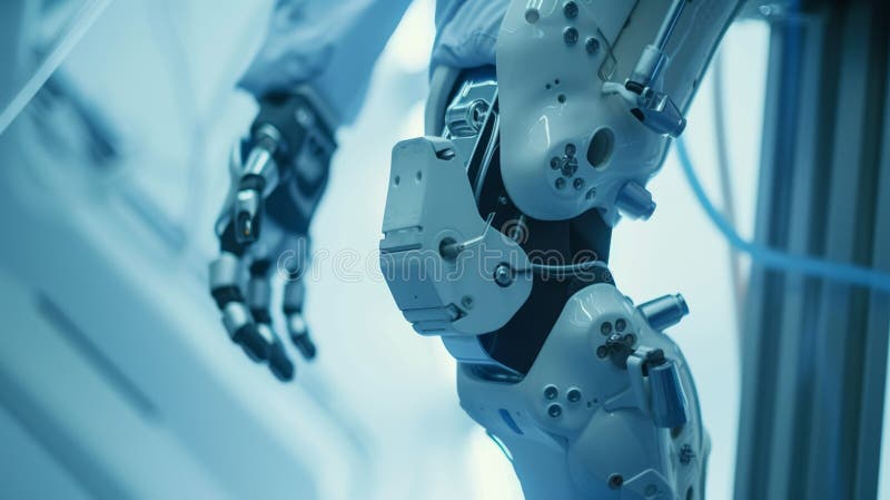 Surgeon Using Advanced Exoskeleton in a Futuristic Surgical Procedure ...