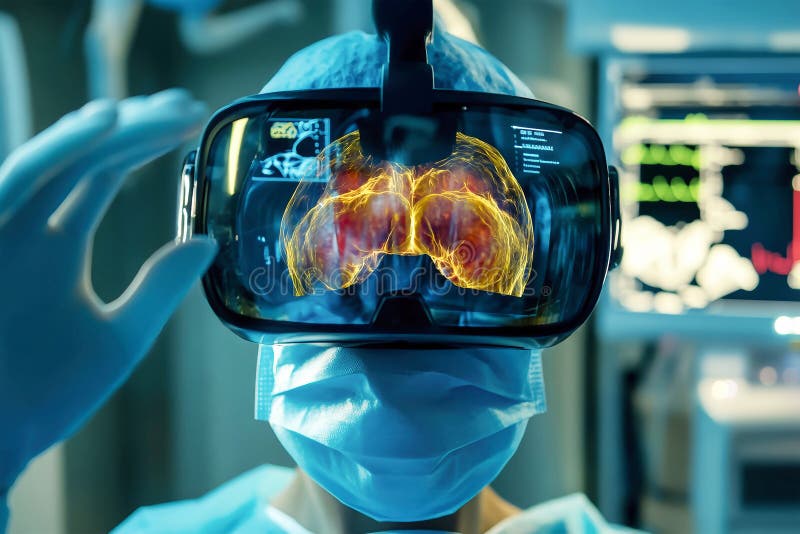 Surgeon Utilizing Advanced VR Technology To Visualize Complex Organ ...