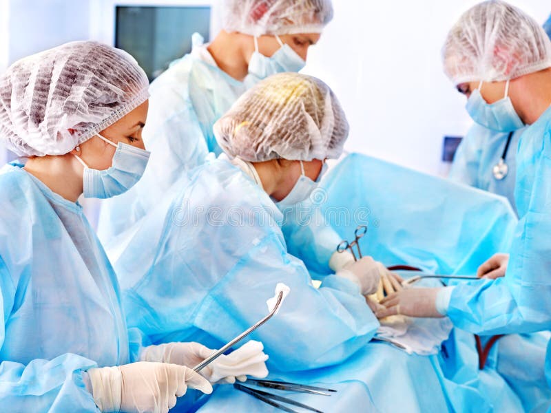 Surgeon at Work in Operating Room. Stock Photo - Image of people ...