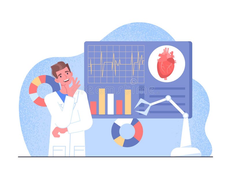 Surgeon at workplace stock vector. Illustration of hospital - 260087976