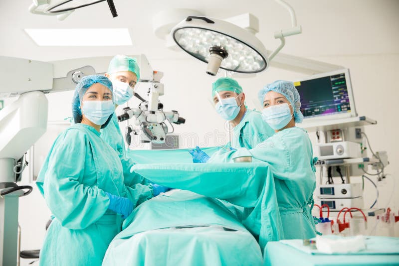 Surgeons Looking Happy after Surgery Stock Image - Image of hospital ...