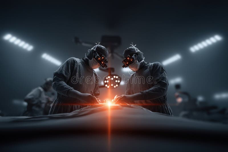 Surgeons Performing a Critical Operation in a High-tech Surgical ...