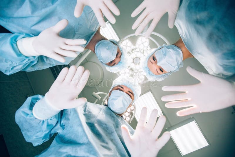 Surgeons Standing Above of the Patient before Surgery Stock Photo ...