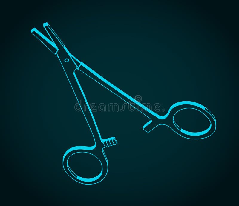 Surgery clamp illustration stock vector. Illustration of drawing ...
