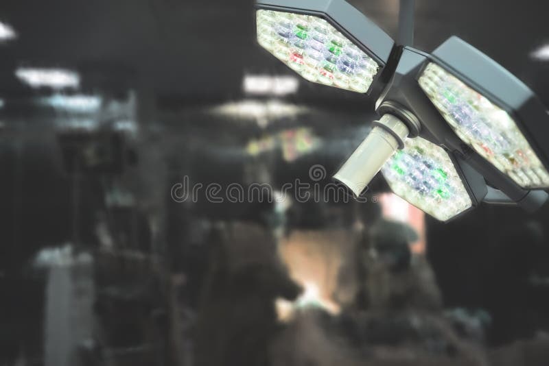 Surgery in the Dark Room Under the Light of Shadowless Lamp Stock Image ...