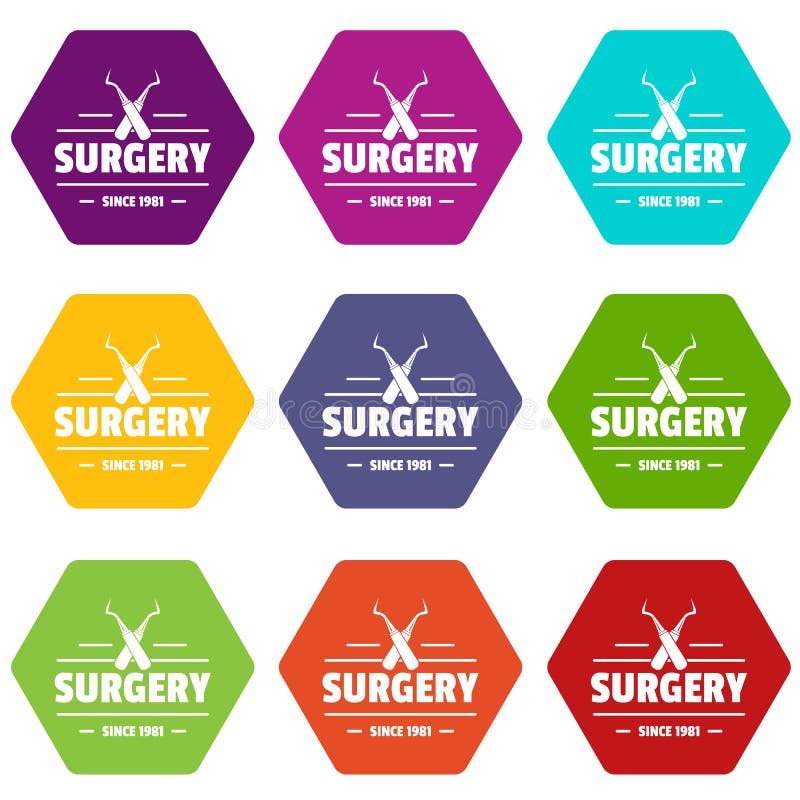 Surgery icons set 9 vector stock vector. Illustration of tool - 126150684