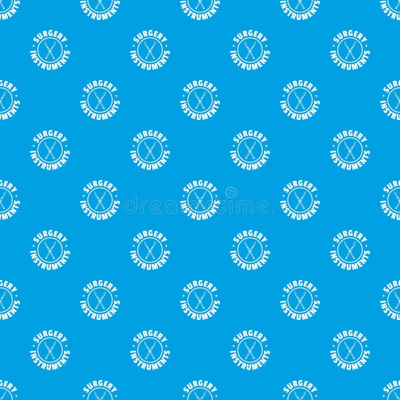 Surgery Instrument Pattern Vector Seamless Blue Stock Vector ...