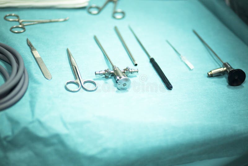 Surgery Instrumentation Table Stock Photo - Image of instrumentation ...