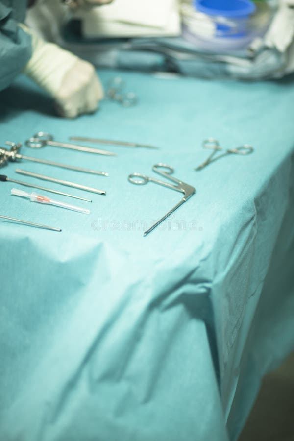 Surgery Instrumentation Table Stock Photo - Image of instrumentation ...