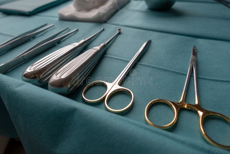 Surgery Instruments in Reprocessing Stock Image - Image of seam ...