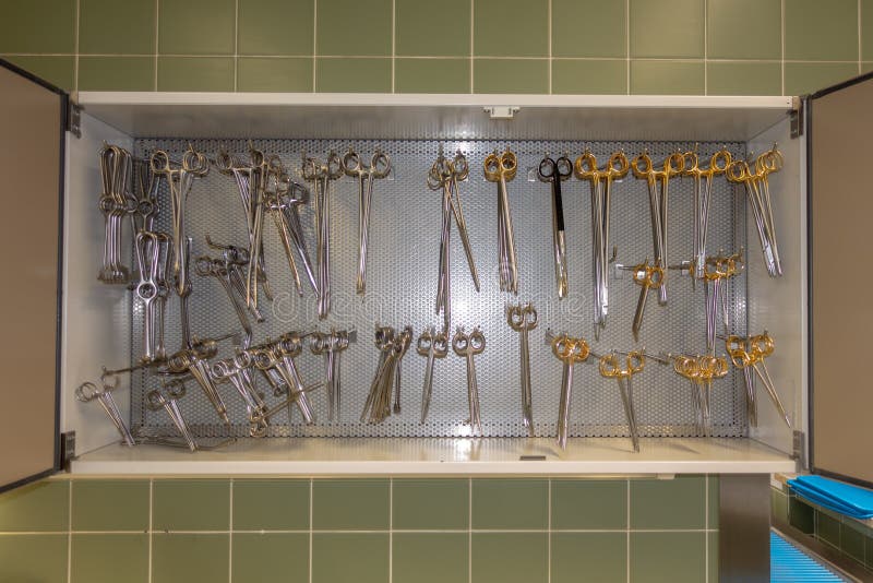 Surgery Instruments in Reprocessing Stock Image - Image of seam ...