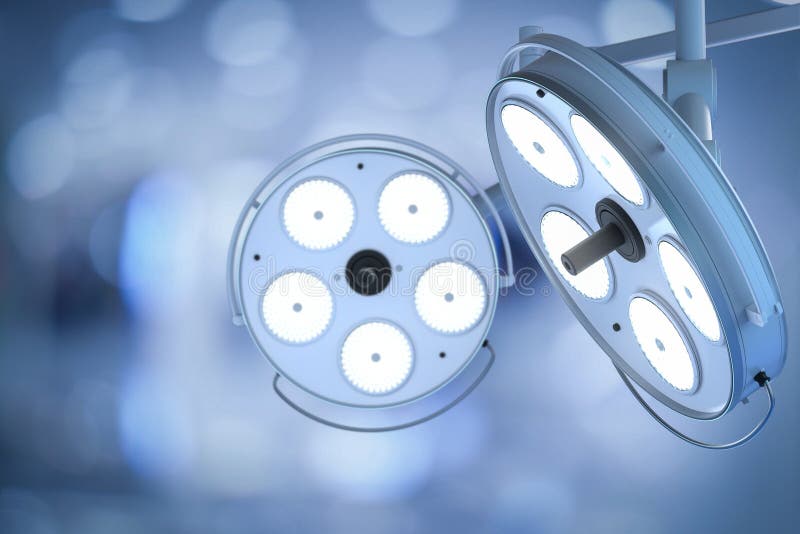 Surgery Lights or Medical Lamps Stock Illustration - Illustration of ...