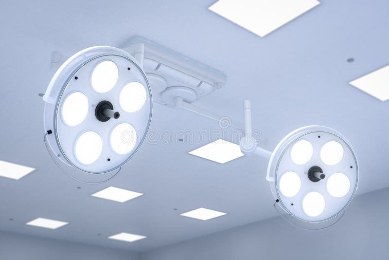 Surgery Lights or Medical Lamps Stock Illustration - Illustration of ...