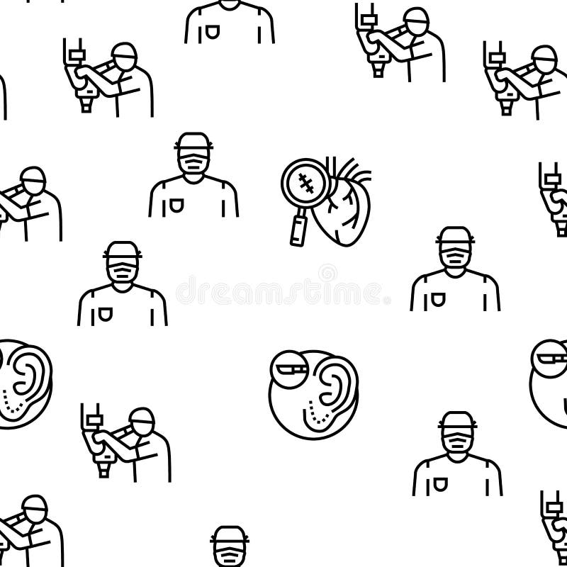 Surgery Medicine Clinic Operation Icons Set Vector Stock Vector ...
