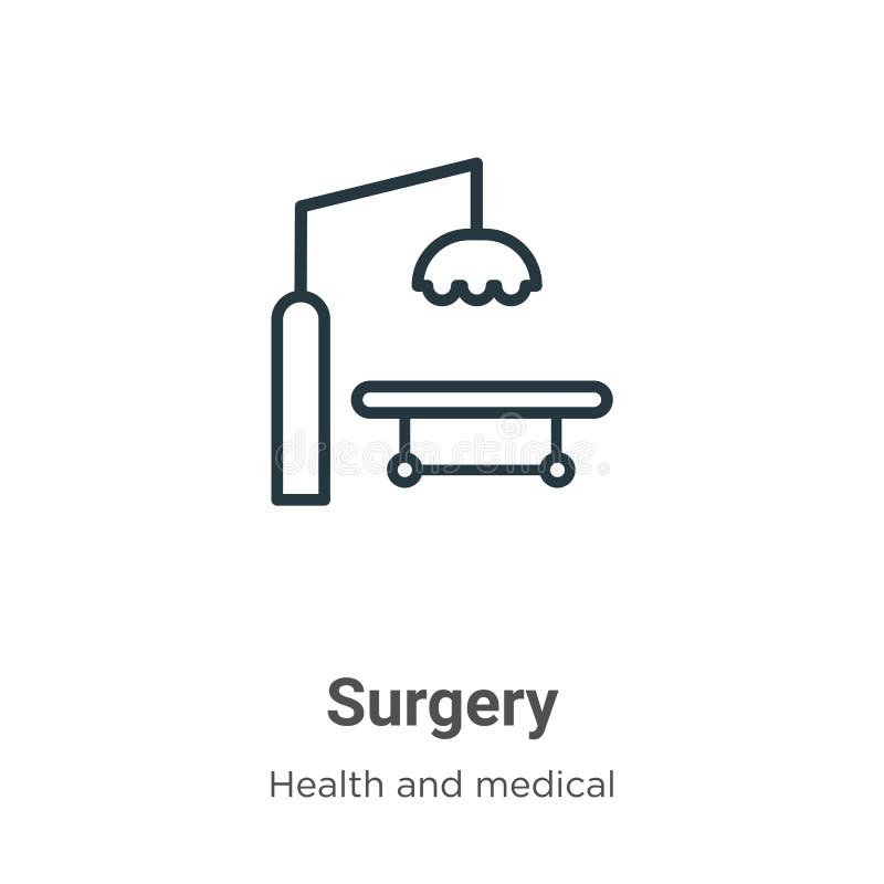 Outline Surgery Vector Icon. Isolated Black Simple Line Element ...