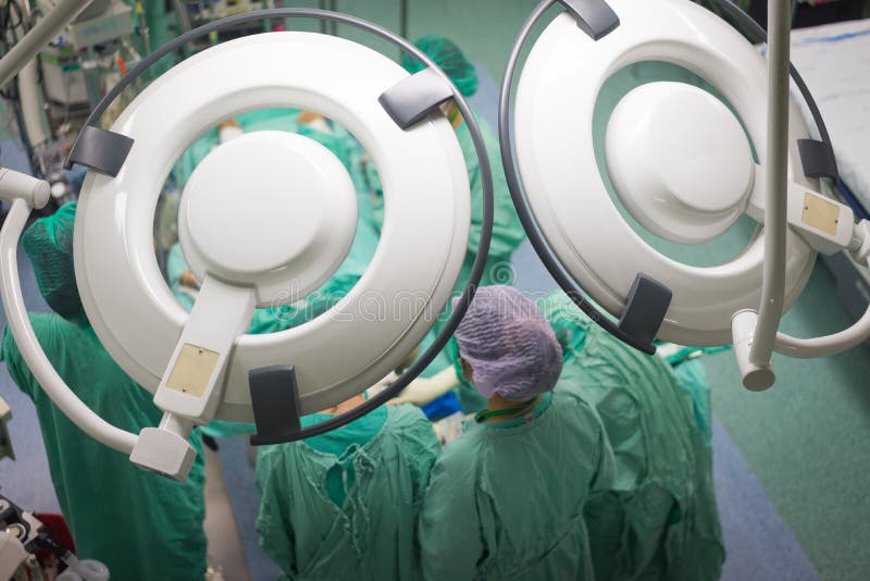 While Surgery Performed by Emergency Physicians and Nurses. Stock Photo ...