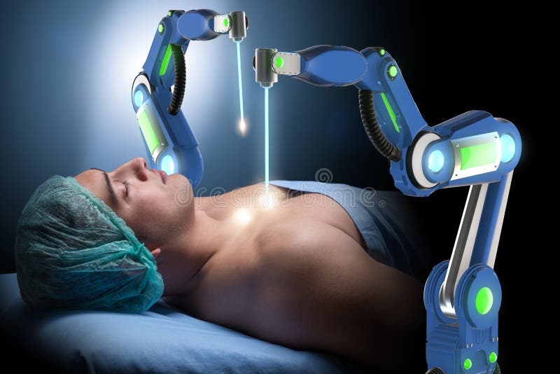 The Surgery Performed by Robotic Arm Stock Image - Image of health ...