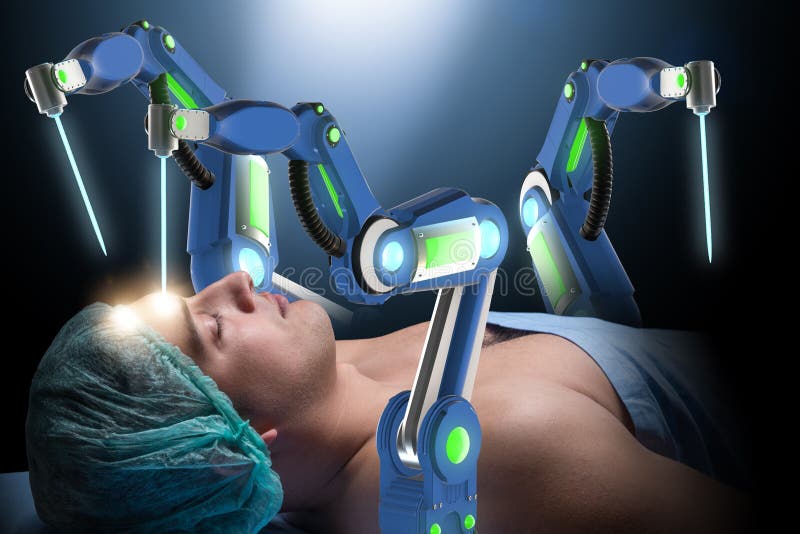 The Surgery Performed by Robotic Arm Stock Image - Image of health ...