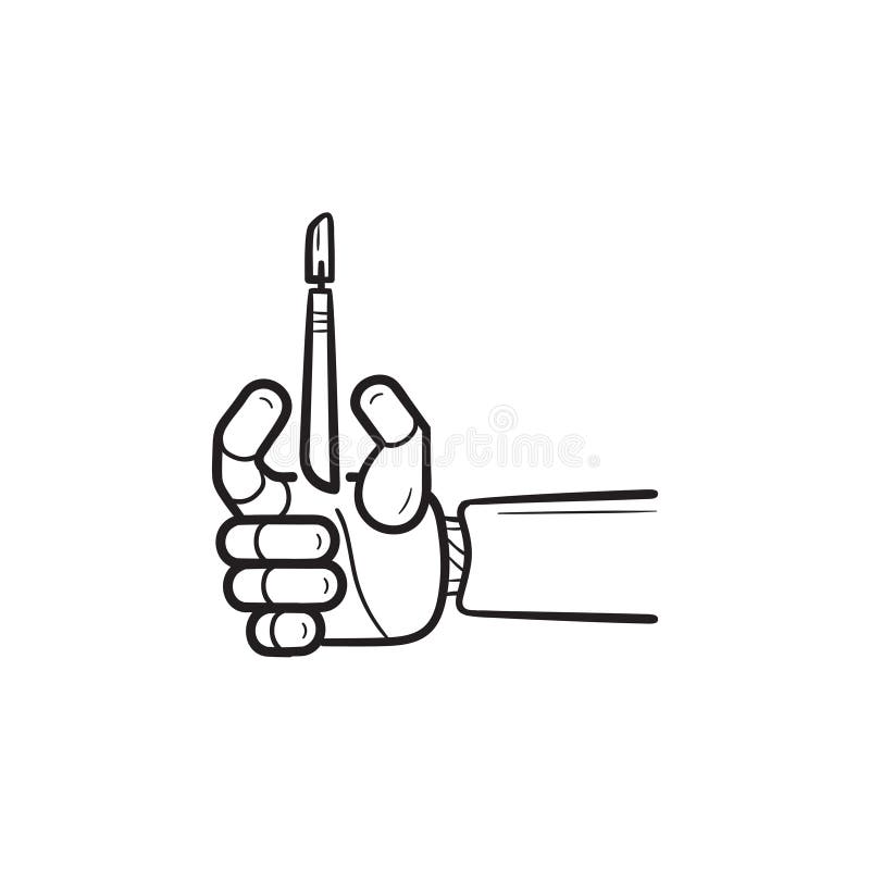 Surgery Robotic Arm with Scalpel Hand Drawn Outline Doodle Icon. Stock ... Surgery Robotic Arm with Scalpel Hand Drawn Outline Doodle Icon. Stock ...