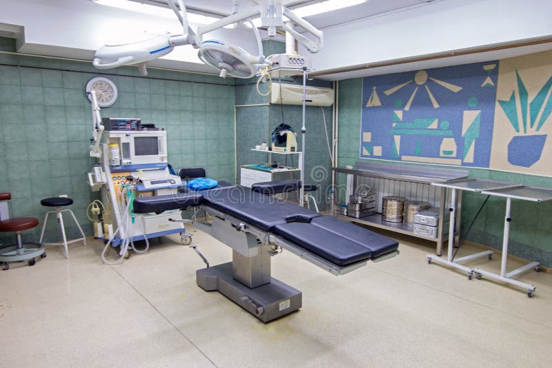 Interior Of Operating Room In Modern Clinic. Hospital Details - Modern ...