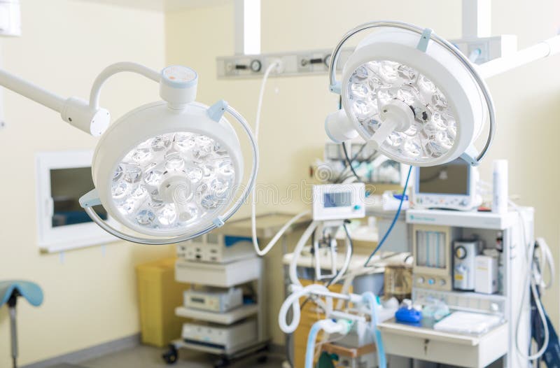 Surgery Room`s Full Equipment Stock Photo - Image of blurry, emergency ...
