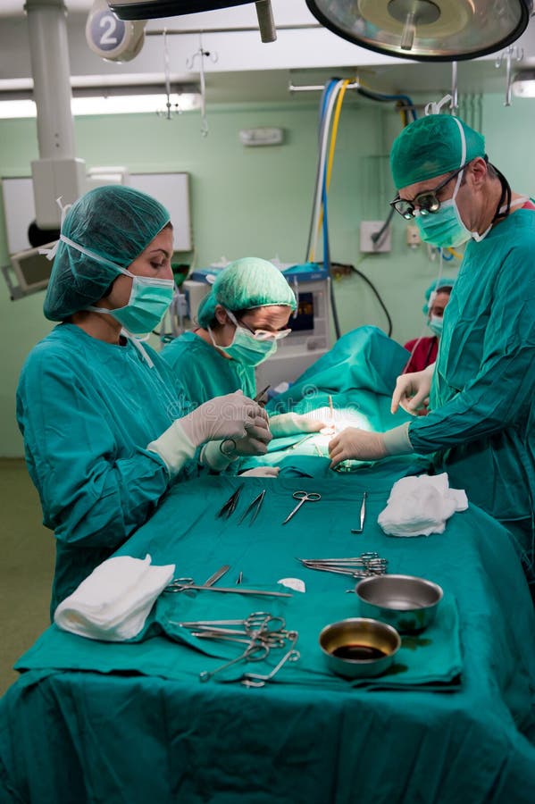 Surgery scene 12 stock photo. Image of instrument, group - 33913598