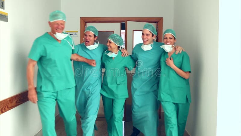 Surgery Team Leaving the Operating Room Stock Footage - Video of ...