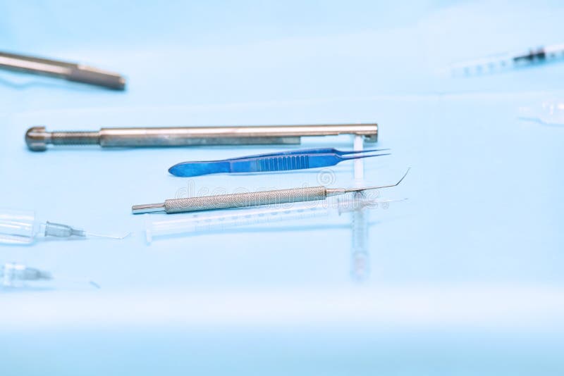 Surgery Tools. Operation Room Inside. Blue Color Stock Photo - Image of ...