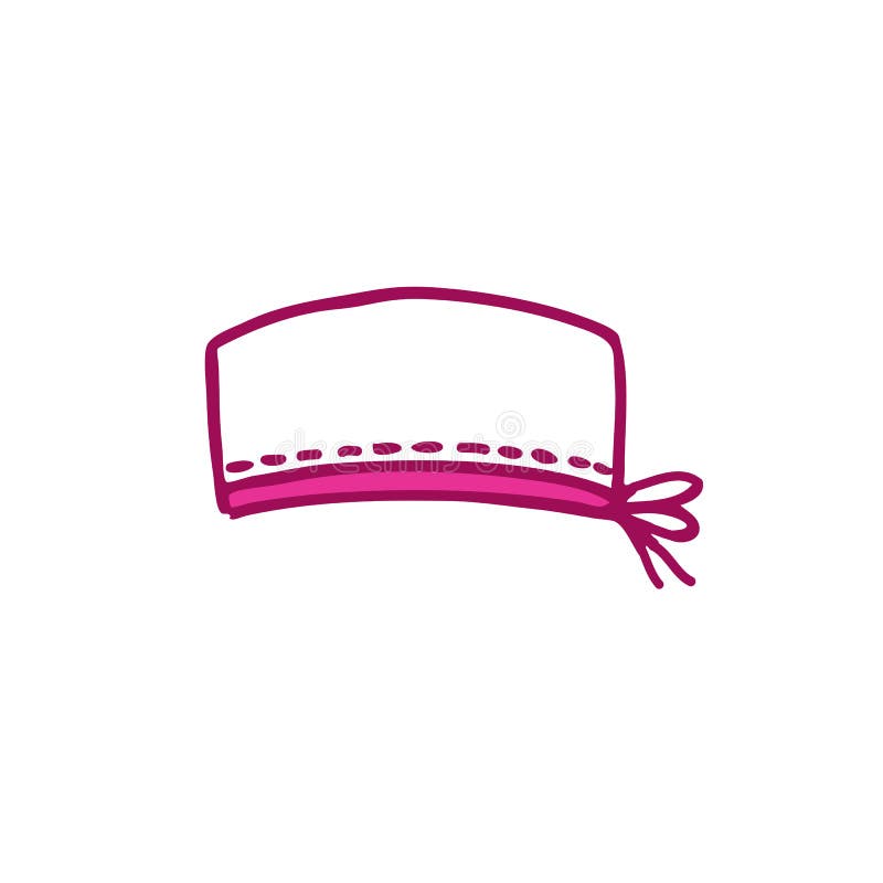 Surgical cap doodle icon stock illustration. Illustration of isolated ...