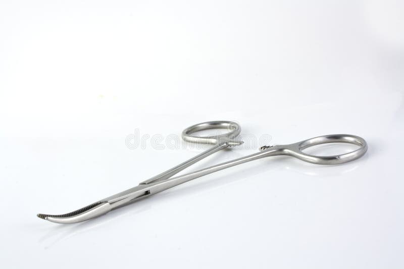 Surgical clamp stock photo. Image of clinical, isolated - 12926326