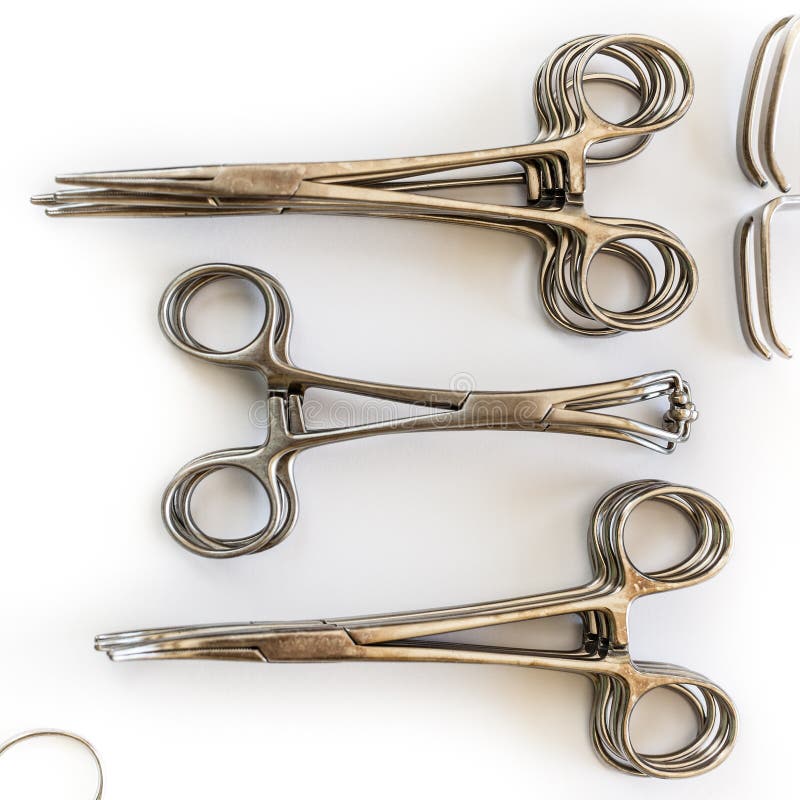 Surgical clamps stock image. Image of clamp, science - 45360545