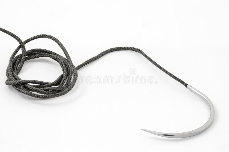Surgical Curved Needle with Thread, Medical Suture Material, Close-up ...