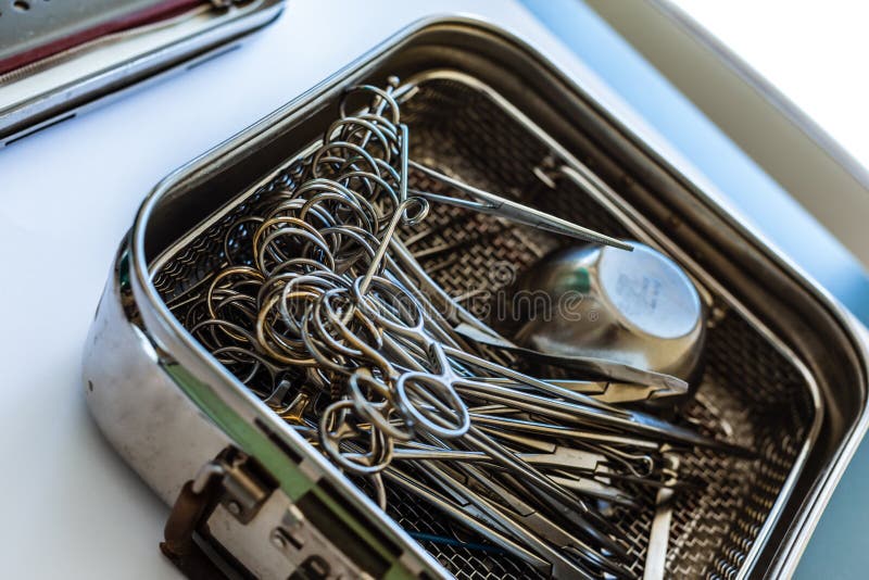 Surgical Equipment in a Box Stock Photo - Image of assistance ...