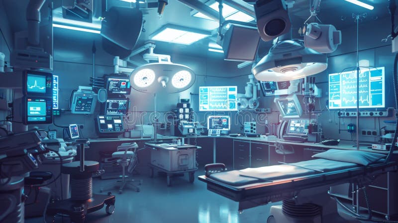 Surgical Equipment is Displayed in the Interior of a Modern Hospital ...