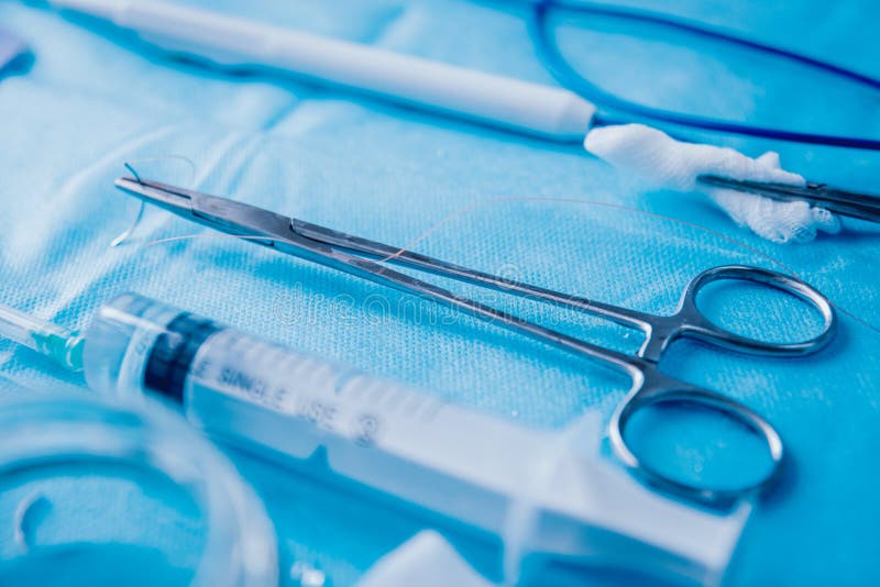 Surgical Equipment and Medical Devices in Operating Room. Stock Photo ...