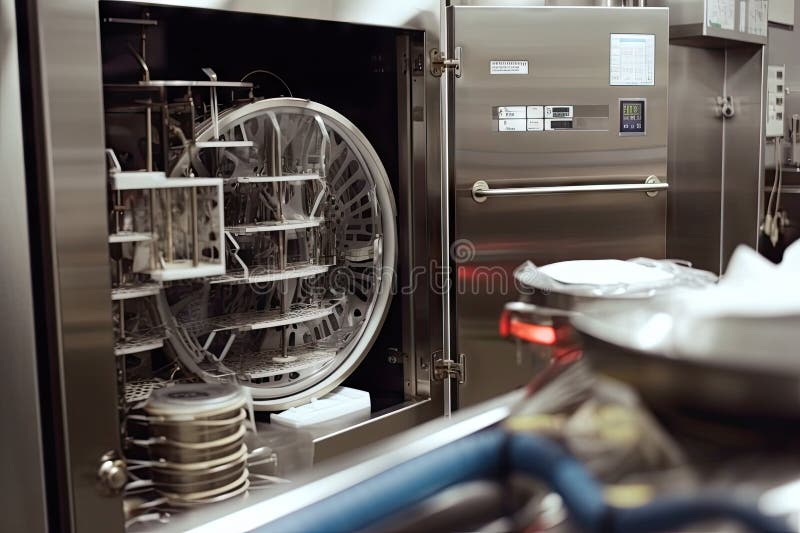 Surgical Instruments Being Sterilized in Specialized Autoclave, with ...