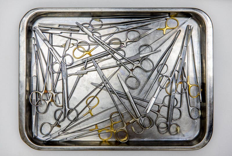 Surgical Instruments Black and White Close-up Stock Image - Image of ...