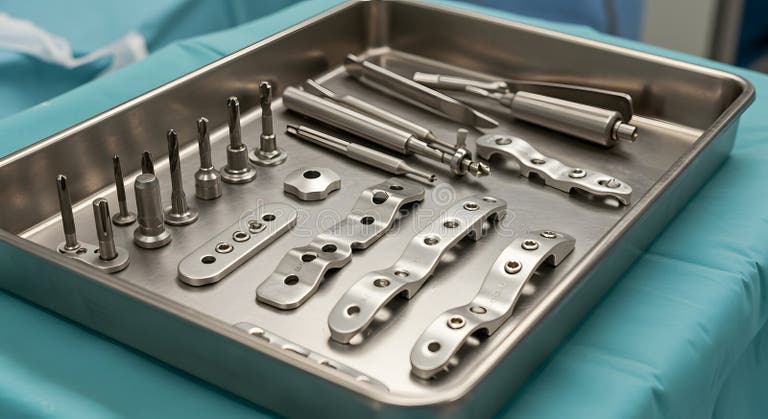 Surgical Instruments and Implants Ready for Spinal Surgery Procedure ...