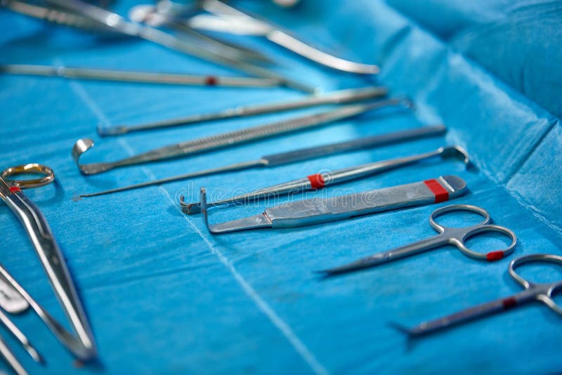 Surgical Instruments in the Operating Room, the Surgeon`s Assistant ...